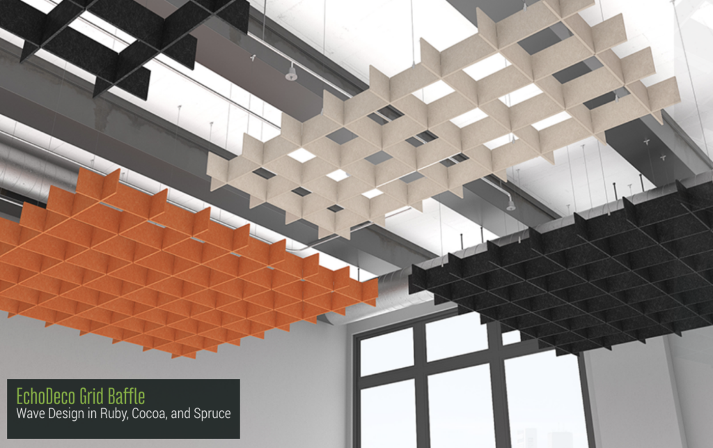 Acoustic Baffle Ceiling EchoDeco® Grid Baffles | MSOF