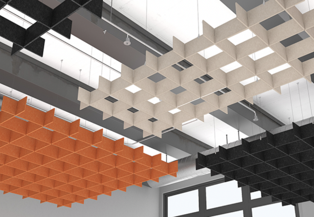 Acoustic Baffle Ceiling EchoDeco® Grid Baffles | MSOF